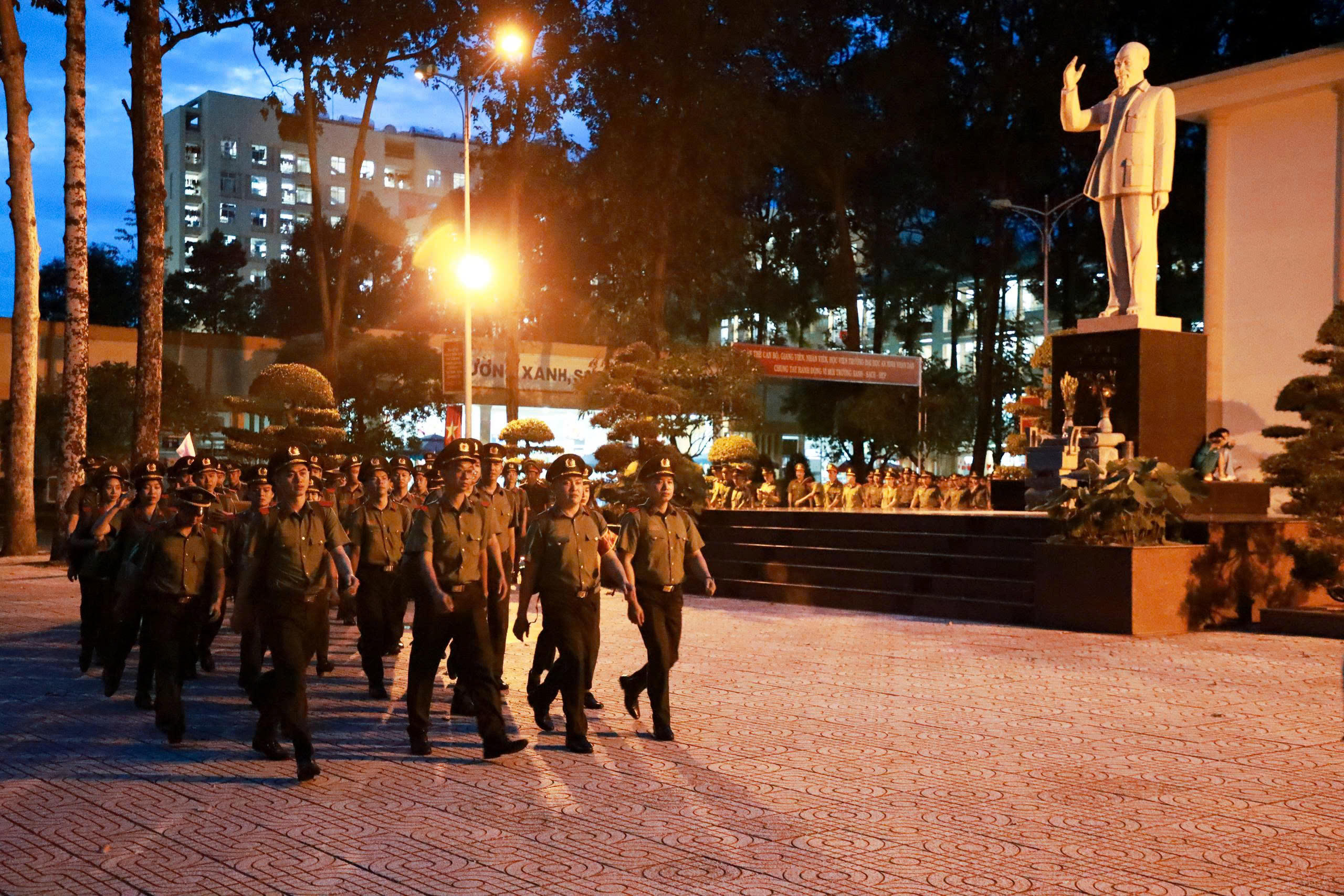 Trường ĐH An ninh nhân dân ra quân huấn luyện sẵn sàng phục vụ Đại hội Đảng